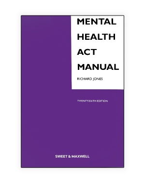 Mental Health Act Manual - 26th Edition - Pharmacy Books